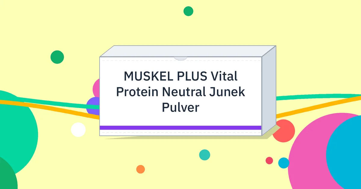 Symbolbild: Packung mit der Aufschrift MUSKEL PLUS Vital Protein Neutral Junek Pulver (PZN 20808483) – Verfügbarkeit und Bezug in Apotheken in Frankfurt am Main