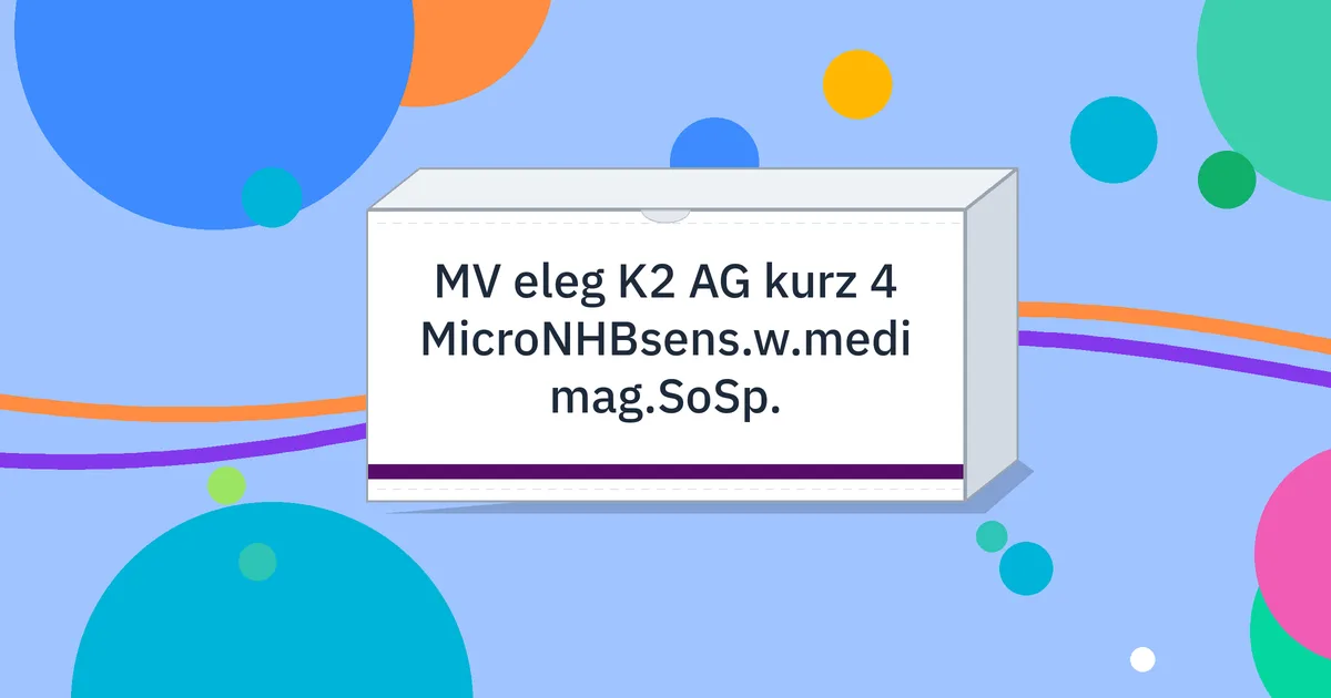 Symbolbild: Packung mit der Aufschrift MV eleg K2 AG kurz 4 MicroNHBsens.w.medi mag.SoSp. (PZN 15711221) – Verfügbarkeit und Bezug in Apotheken in Frankfurt am Main