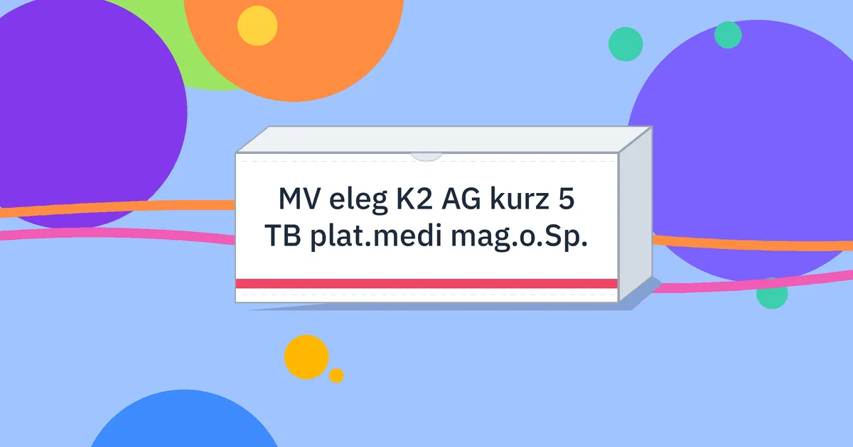 Symbolbild: Packung mit der Aufschrift MV eleg K2 AG kurz 5 TB plat.medi mag.o.Sp. (PZN 14634694) – Verfügbarkeit und Bezug in Apotheken in Frankfurt am Main