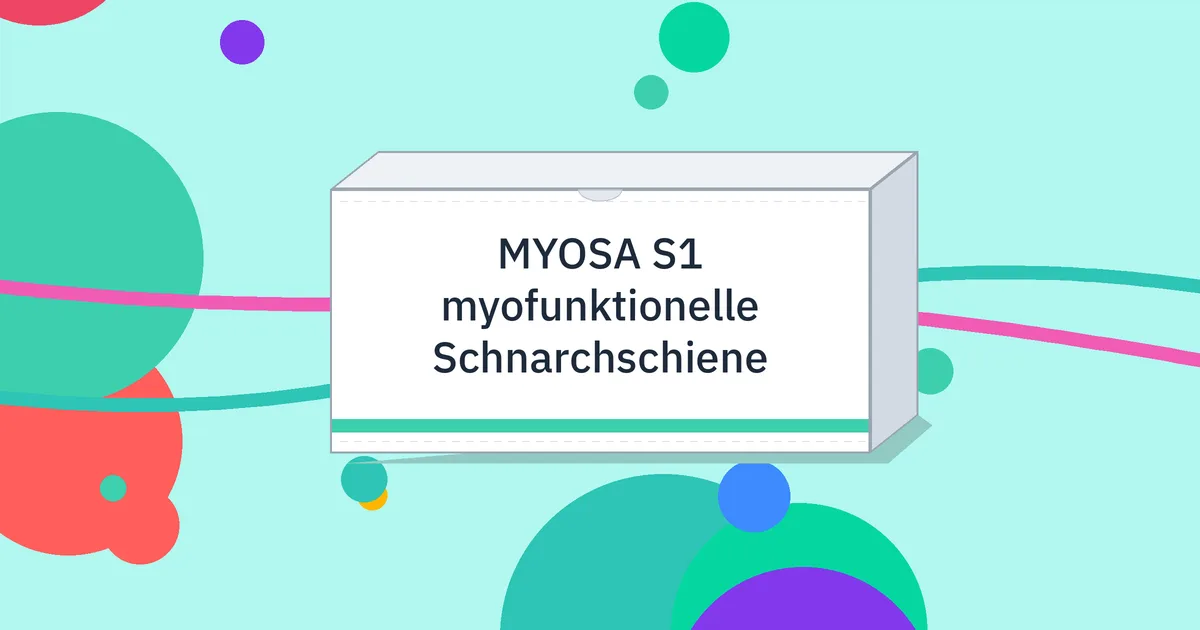 Symbolbild: Packung mit der Aufschrift MYOSA S1 myofunktionelle Schnarchschiene (PZN 13716763) – Verfügbarkeit und Bezug in Apotheken in Frankfurt am Main