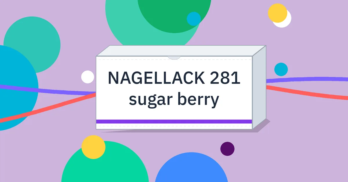 Symbolbild: Packung mit der Aufschrift NAGELLACK 281 sugar berry (PZN 11108491) – Verfügbarkeit und Bezug in Apotheken in Frankfurt am Main