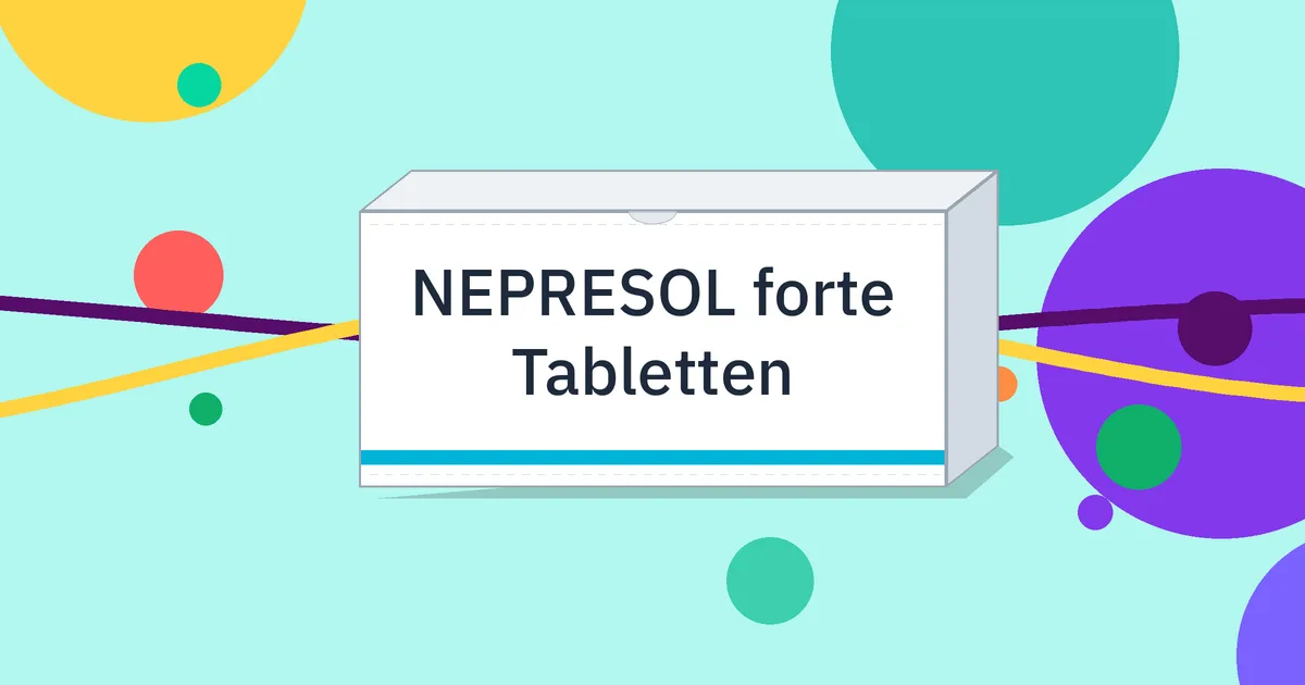 Symbolbild: Packung mit der Aufschrift NEPRESOL forte Tabletten (PZN 03009332) – Verfügbarkeit und Bezug in Apotheken in Frankfurt am Main