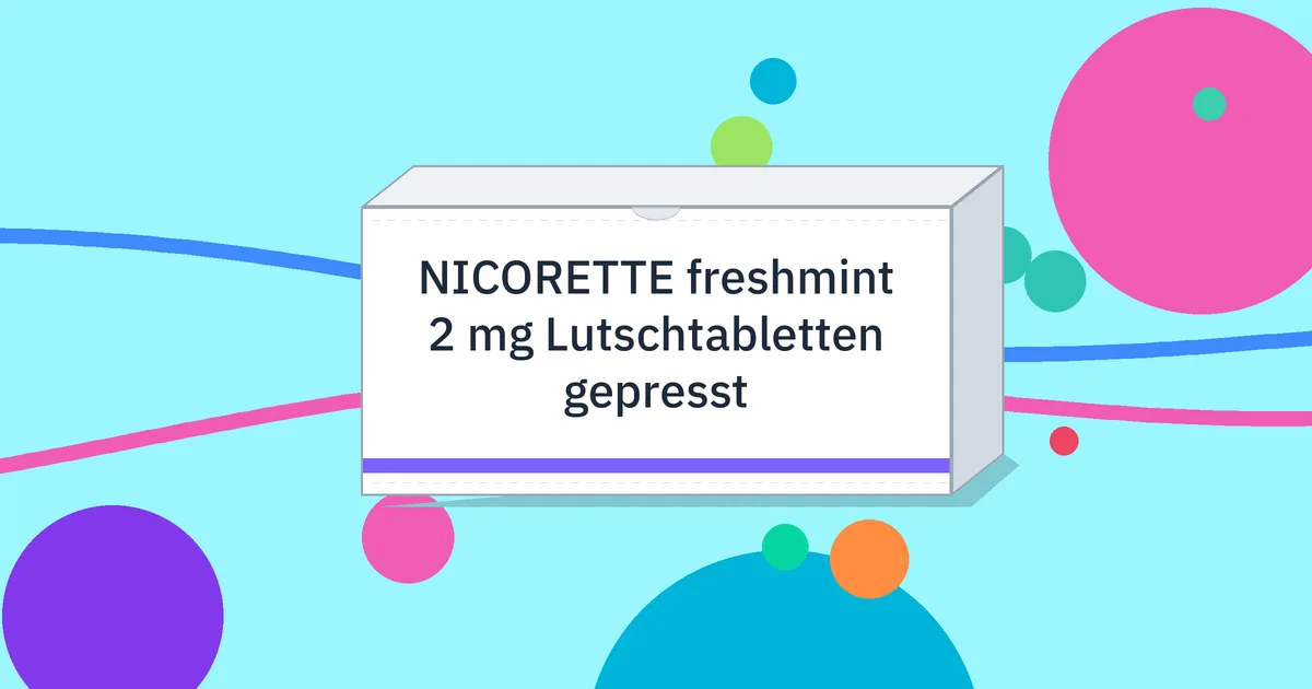 Symbolbild: Packung mit der Aufschrift NICORETTE freshmint 2 mg Lutschtabletten gepresst (PZN 09633907) – Verfügbarkeit und Bezug in Apotheken in Frankfurt am Main