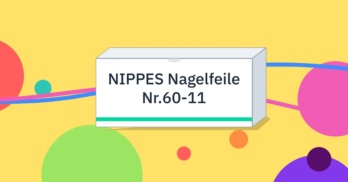Symbolbild: Packung mit der Aufschrift NIPPES Nagelfeile Nr.60-11 (PZN 07615302) – Verfügbarkeit und Bezug in Apotheken in Frankfurt am Main