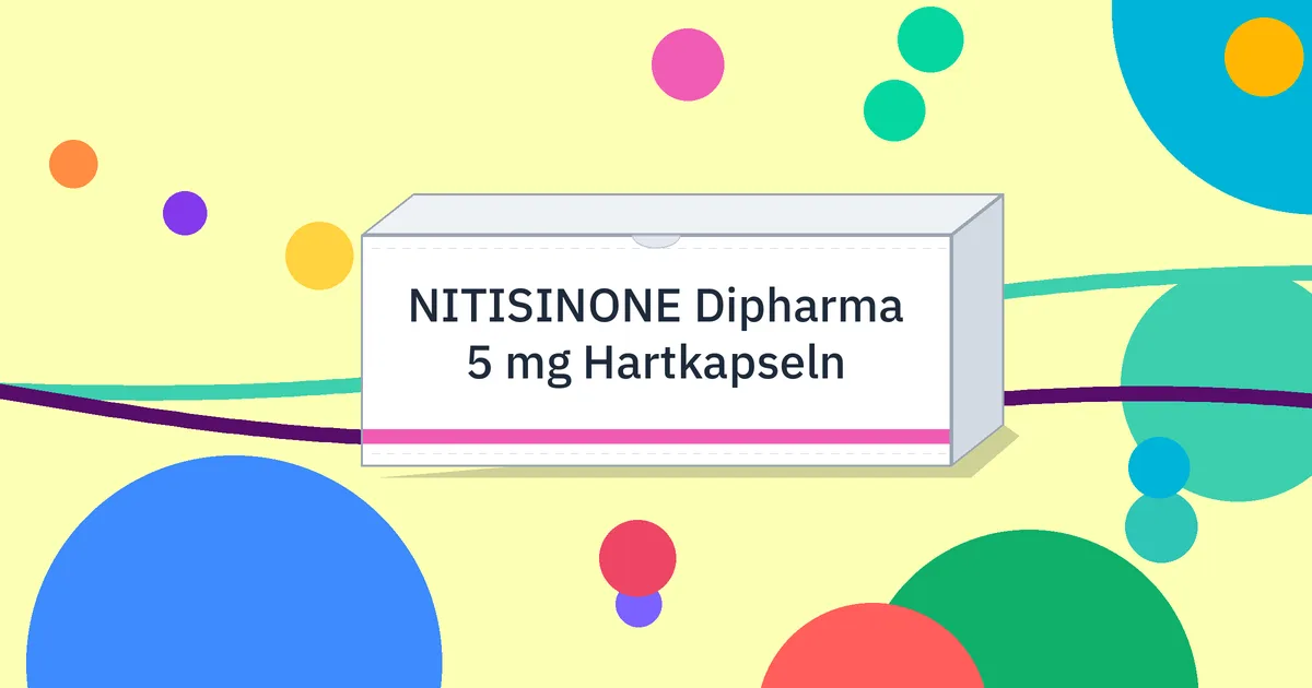 Symbolbild: Packung mit der Aufschrift NITISINONE Dipharma 5 mg Hartkapseln (PZN 14399425) – Verfügbarkeit und Bezug in Apotheken in Frankfurt am Main