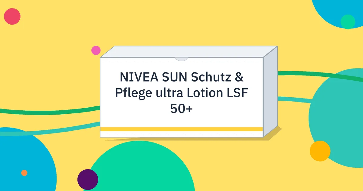 Symbolbild: Packung mit der Aufschrift NIVEA SUN Schutz & Pflege ultra Lotion LSF 50+ (PZN 18911883) – Verfügbarkeit und Bezug in Apotheken in Frankfurt am Main