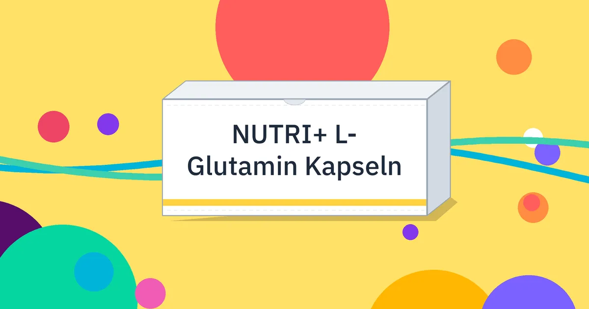 Symbolbild: Packung mit der Aufschrift NUTRI+ L-Glutamin Kapseln (PZN 19667770) – Verfügbarkeit und Bezug in Apotheken in Frankfurt am Main