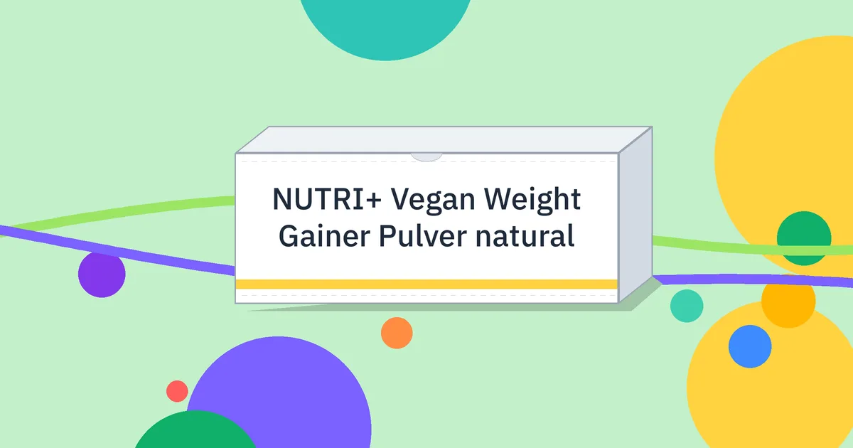 Symbolbild: Packung mit der Aufschrift NUTRI+ Vegan Weight Gainer Pulver natural (PZN 19670499) – Verfügbarkeit und Bezug in Apotheken in Frankfurt am Main