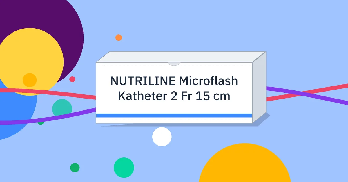 Symbolbild: Packung mit der Aufschrift NUTRILINE Microflash Katheter 2 Fr 15 cm (PZN 09398139) – Verfügbarkeit und Bezug in Apotheken in Frankfurt am Main