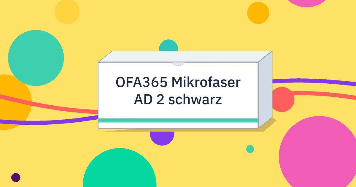 Symbolbild: Packung mit der Aufschrift OFA365 Mikrofaser AD 2 schwarz (PZN 16723918) – Verfügbarkeit und Bezug in Apotheken in Frankfurt am Main