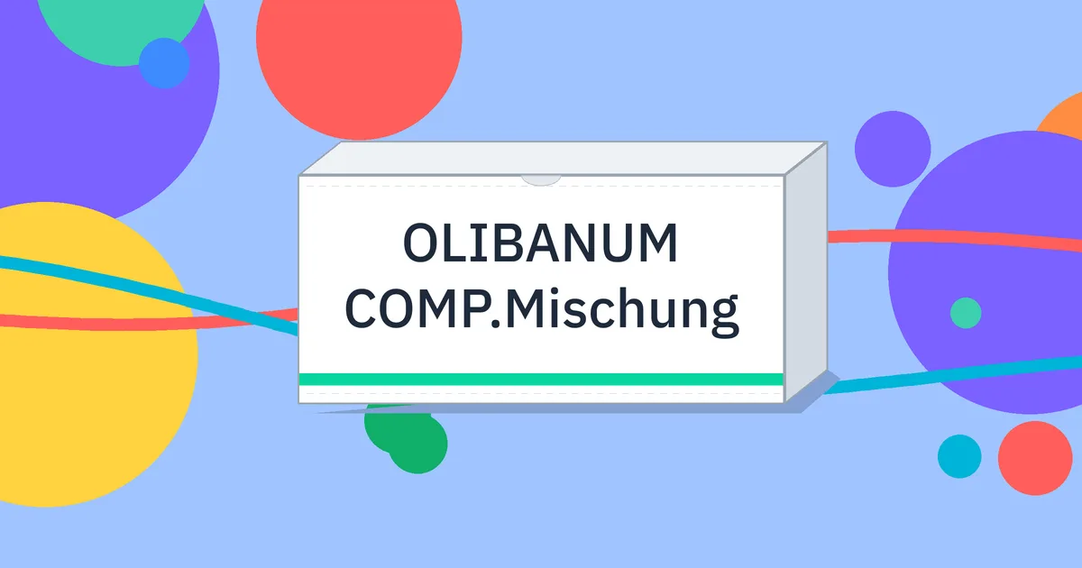 Symbolbild: Packung mit der Aufschrift OLIBANUM COMP.Mischung (PZN 04784381) – Verfügbarkeit und Bezug in Apotheken in Frankfurt am Main