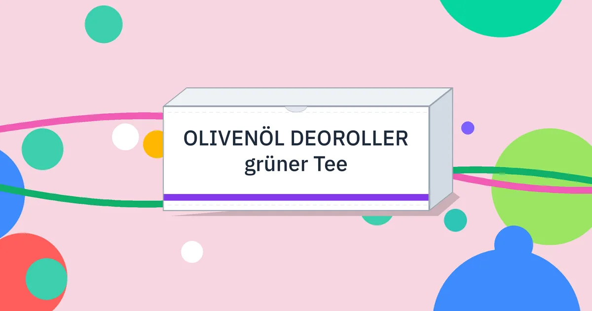 Symbolbild: Packung mit der Aufschrift OLIVENÖL DEOROLLER grüner Tee (PZN 02084337) – Verfügbarkeit und Bezug in Apotheken in Frankfurt am Main