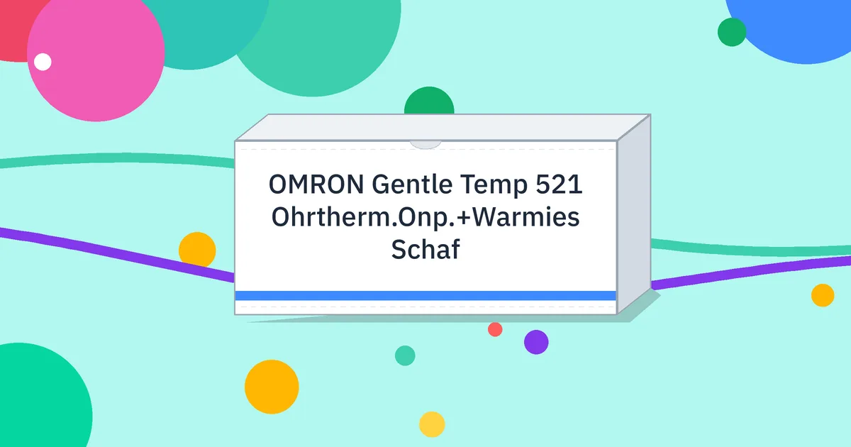 Symbolbild: Packung mit der Aufschrift OMRON Gentle Temp 521 Ohrtherm.Onp.+Warmies Schaf (PZN 10094309) – Verfügbarkeit und Bezug in Apotheken in Frankfurt am Main
