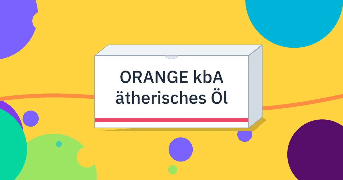 Symbolbild: Packung mit der Aufschrift ORANGE kbA ätherisches Öl (PZN 00721283) – Verfügbarkeit und Bezug in Apotheken in Frankfurt am Main