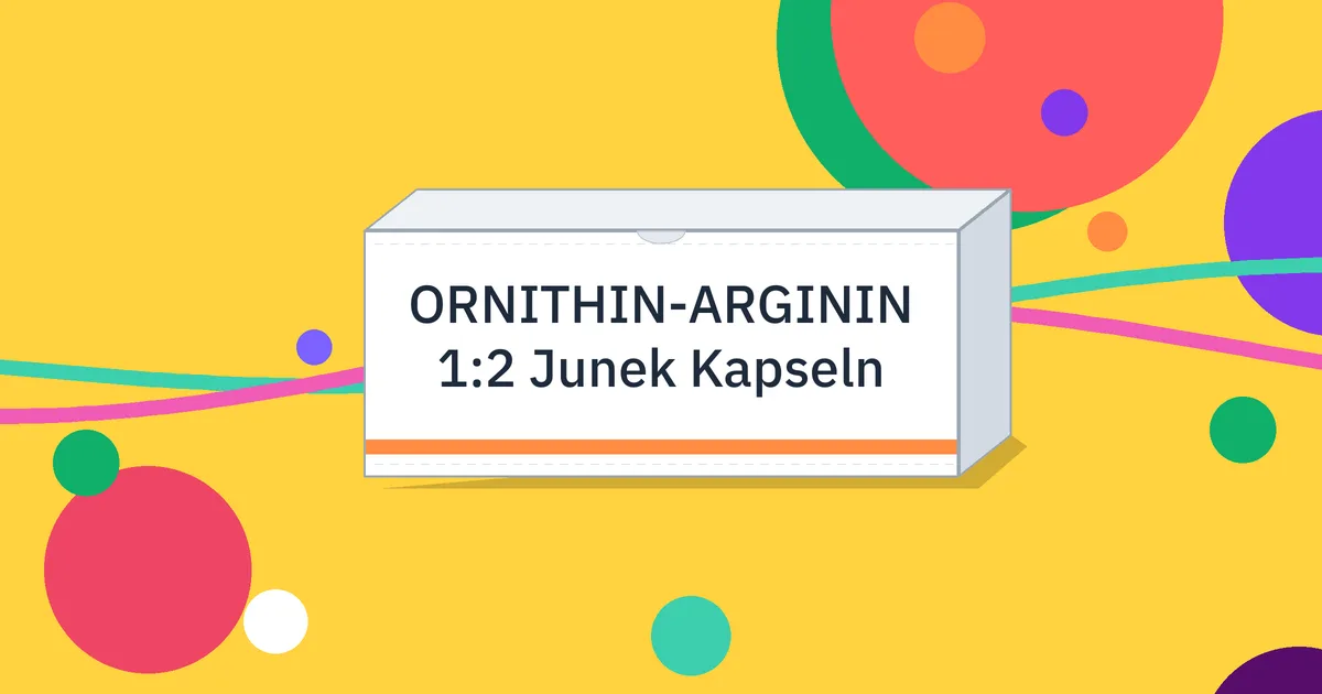 Symbolbild: Packung mit der Aufschrift ORNITHIN-ARGININ 1:2 Junek Kapseln (PZN 00985332) – Verfügbarkeit und Bezug in Apotheken in Frankfurt am Main