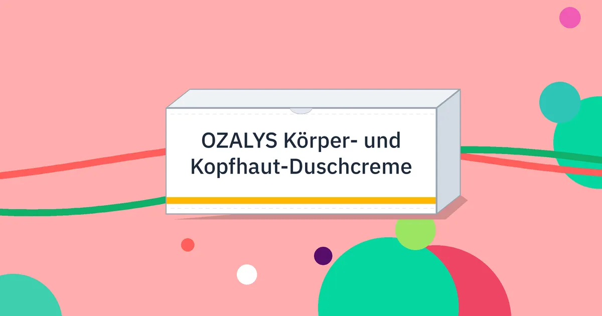 Symbolbild: Packung mit der Aufschrift OZALYS Körper- und Kopfhaut-Duschcreme (PZN 19985955) – Verfügbarkeit und Bezug in Apotheken in Frankfurt am Main