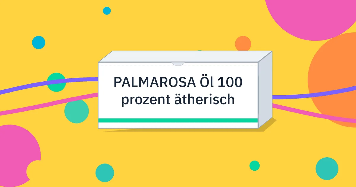 Symbolbild: Packung mit der Aufschrift PALMAROSA Öl 100 prozent ätherisch (PZN 07206064) – Verfügbarkeit und Bezug in Apotheken in Frankfurt am Main