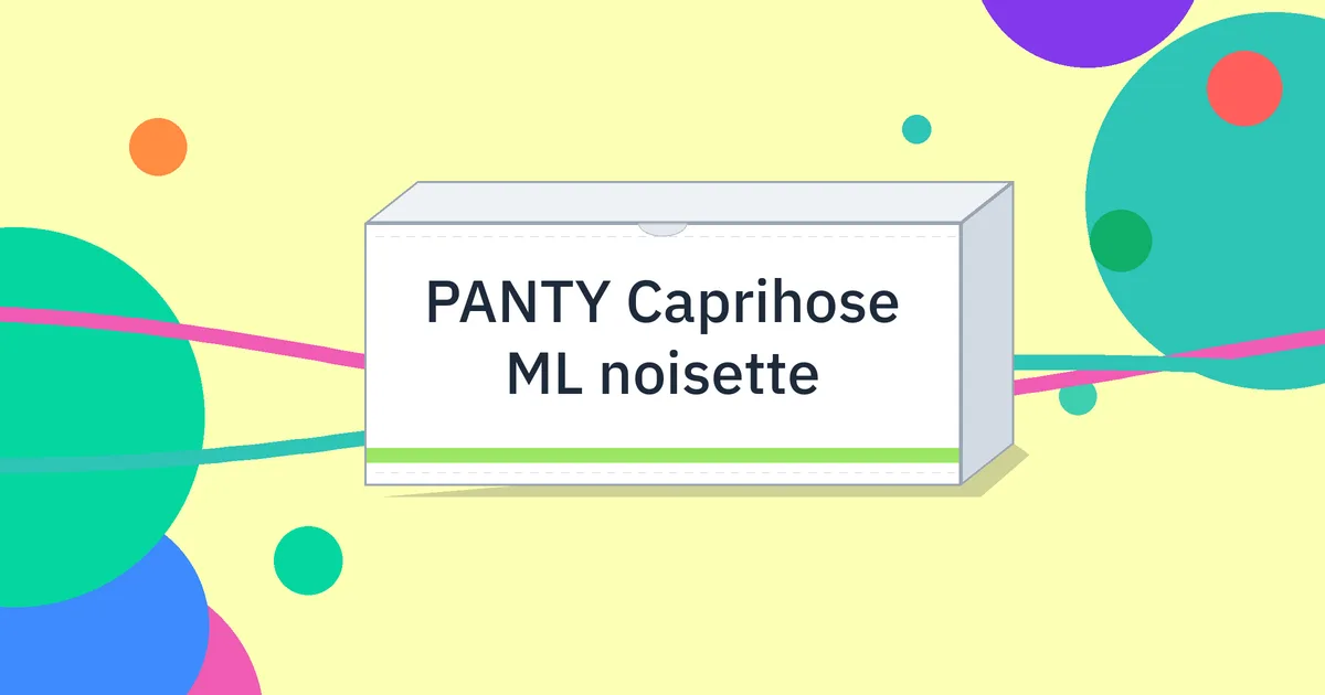 Symbolbild: Packung mit der Aufschrift PANTY Caprihose ML noisette (PZN 16191367) – Verfügbarkeit und Bezug in Apotheken in Frankfurt am Main