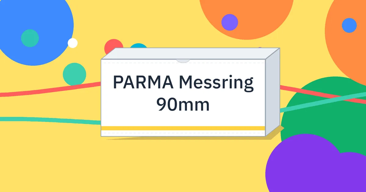 Symbolbild: Packung mit der Aufschrift PARMA Messring 90mm (PZN 01734856) – Verfügbarkeit und Bezug in Apotheken in Frankfurt am Main