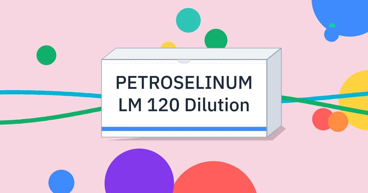 Symbolbild: Packung mit der Aufschrift PETROSELINUM LM 120 Dilution (PZN 13636320) – Verfügbarkeit und Bezug in Apotheken in Frankfurt am Main