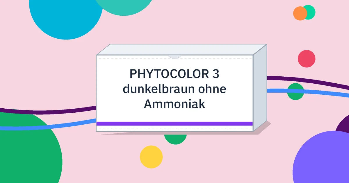 Symbolbild: Packung mit der Aufschrift PHYTOCOLOR 3 dunkelbraun ohne Ammoniak (PZN 14410121) – Verfügbarkeit und Bezug in Apotheken in Frankfurt am Main