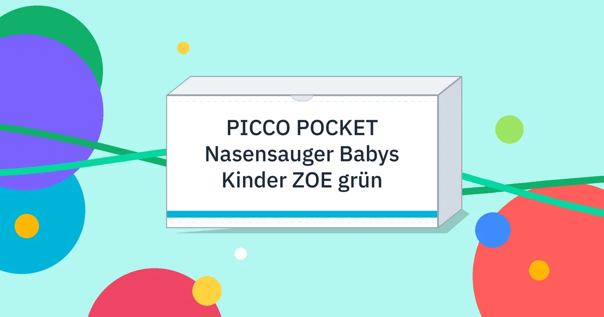 Symbolbild: Packung mit der Aufschrift PICCO POCKET Nasensauger Babys Kinder ZOE grün (PZN 19144724) – Verfügbarkeit und Bezug in Apotheken in Frankfurt am Main