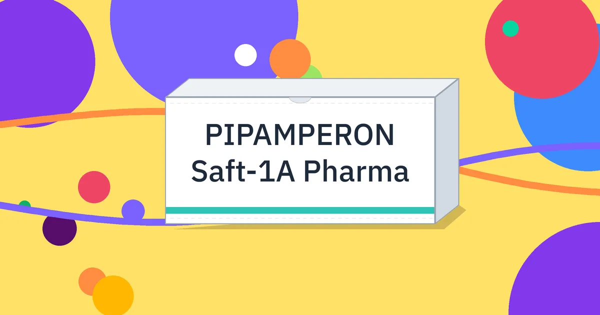 Symbolbild: Packung mit der Aufschrift PIPAMPERON Saft-1A Pharma (PZN 01202415) – Verfügbarkeit und Bezug in Apotheken in Frankfurt am Main
