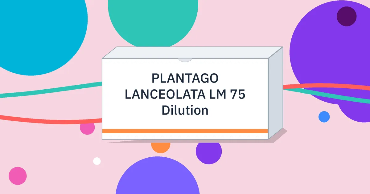 Symbolbild: Packung mit der Aufschrift PLANTAGO LANCEOLATA LM 75 Dilution (PZN 13037393) – Verfügbarkeit und Bezug in Apotheken in Frankfurt am Main