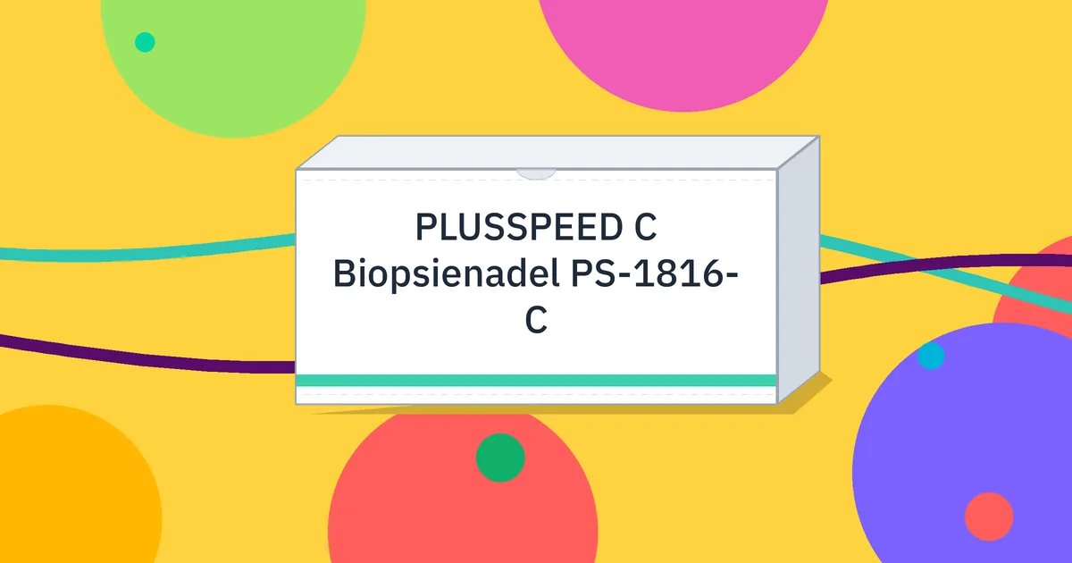 Symbolbild: Packung mit der Aufschrift PLUSSPEED C Biopsienadel PS-1816-C (PZN 15632817) – Verfügbarkeit und Bezug in Apotheken in Frankfurt am Main