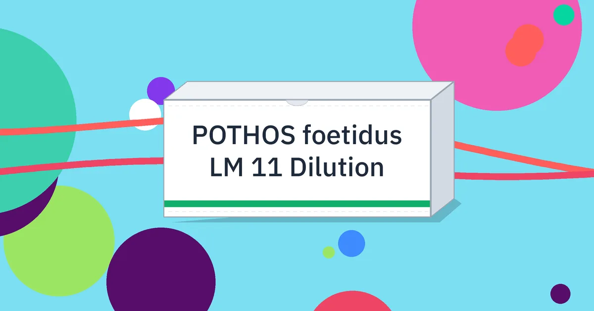 Symbolbild: Packung mit der Aufschrift POTHOS foetidus LM 11 Dilution (PZN 13666108) – Verfügbarkeit und Bezug in Apotheken in Frankfurt am Main