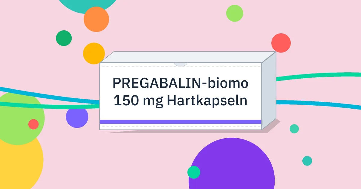 Symbolbild: Packung mit der Aufschrift PREGABALIN-biomo 150 mg Hartkapseln (PZN 14036409) – Verfügbarkeit und Bezug in Apotheken in Frankfurt am Main