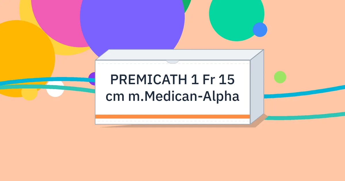 Symbolbild: Packung mit der Aufschrift PREMICATH 1 Fr 15 cm m.Medican-Alpha (PZN 10354561) – Verfügbarkeit und Bezug in Apotheken in Frankfurt am Main