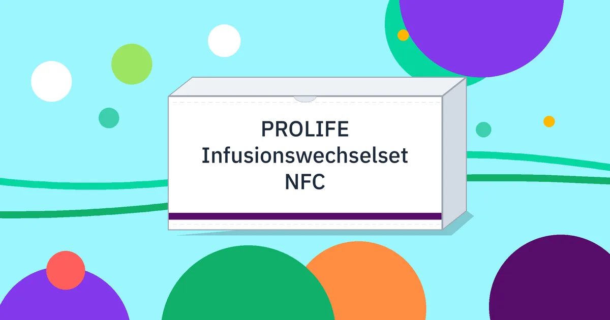 Symbolbild: Packung mit der Aufschrift PROLIFE Infusionswechselset NFC (PZN 18130312) – Verfügbarkeit und Bezug in Apotheken in Frankfurt am Main