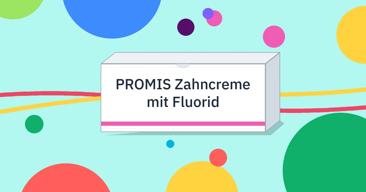 Symbolbild: Packung mit der Aufschrift PROMIS Zahncreme mit Fluorid (PZN 17873620) – Verfügbarkeit und Bezug in Apotheken in Frankfurt am Main