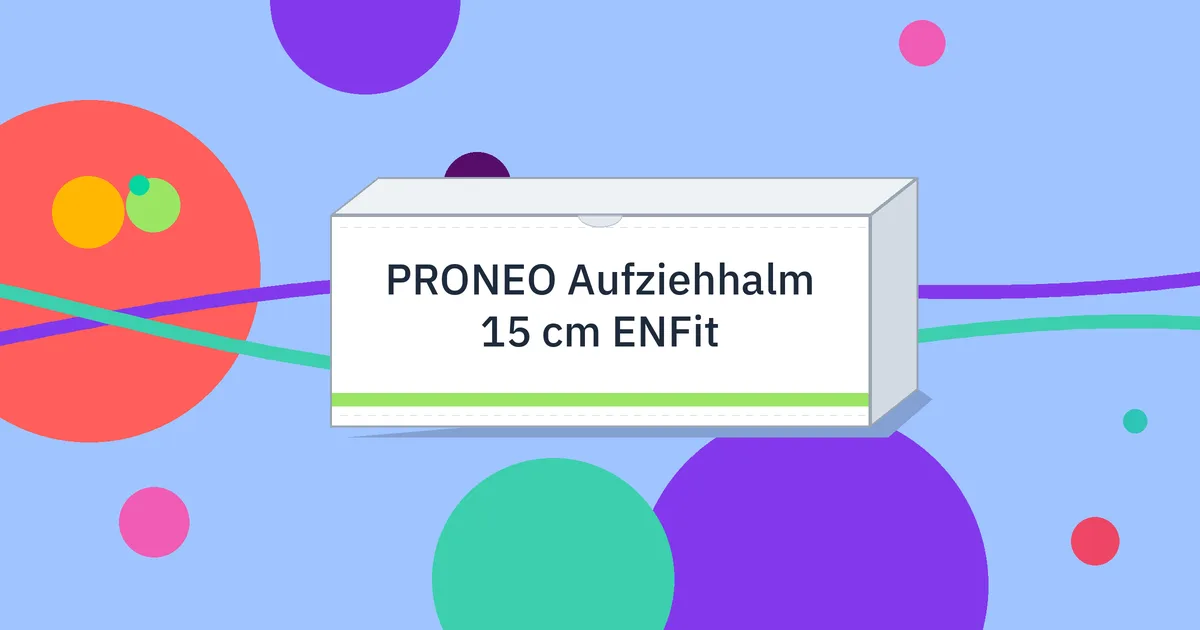 Symbolbild: Packung mit der Aufschrift PRONEO Aufziehhalm 15 cm ENFit (PZN 11306044) – Verfügbarkeit und Bezug in Apotheken in Frankfurt am Main