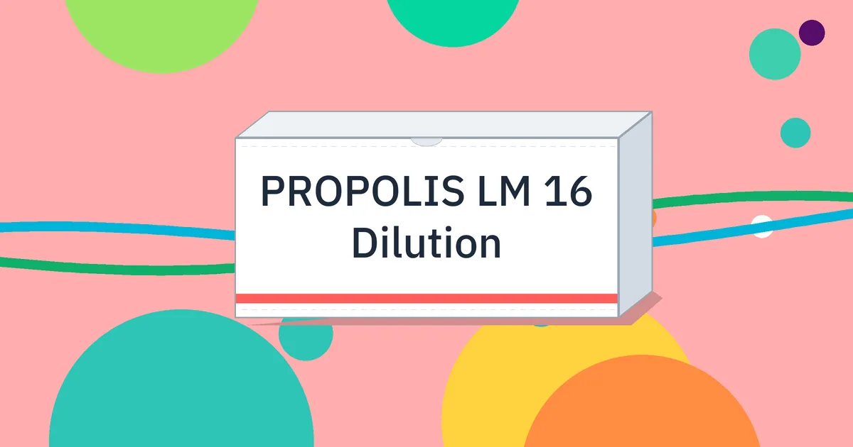 Symbolbild: Packung mit der Aufschrift PROPOLIS LM 16 Dilution (PZN 13044660) – Verfügbarkeit und Bezug in Apotheken in Frankfurt am Main