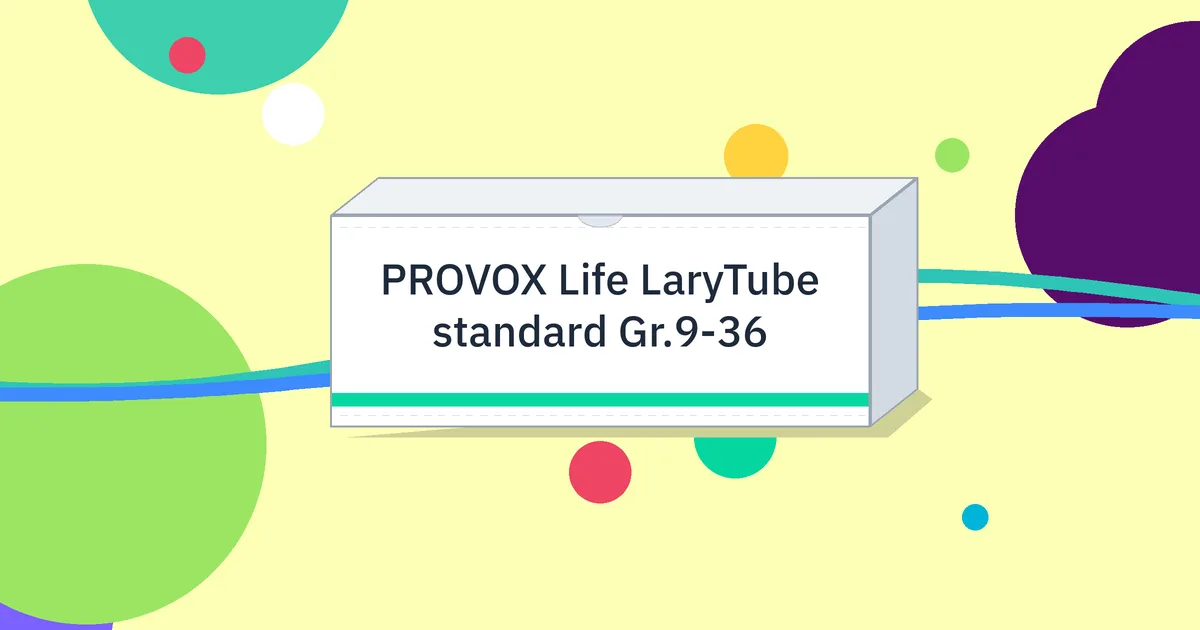 Symbolbild: Packung mit der Aufschrift PROVOX Life LaryTube standard Gr.9-36 (PZN 19625056) – Verfügbarkeit und Bezug in Apotheken in Frankfurt am Main