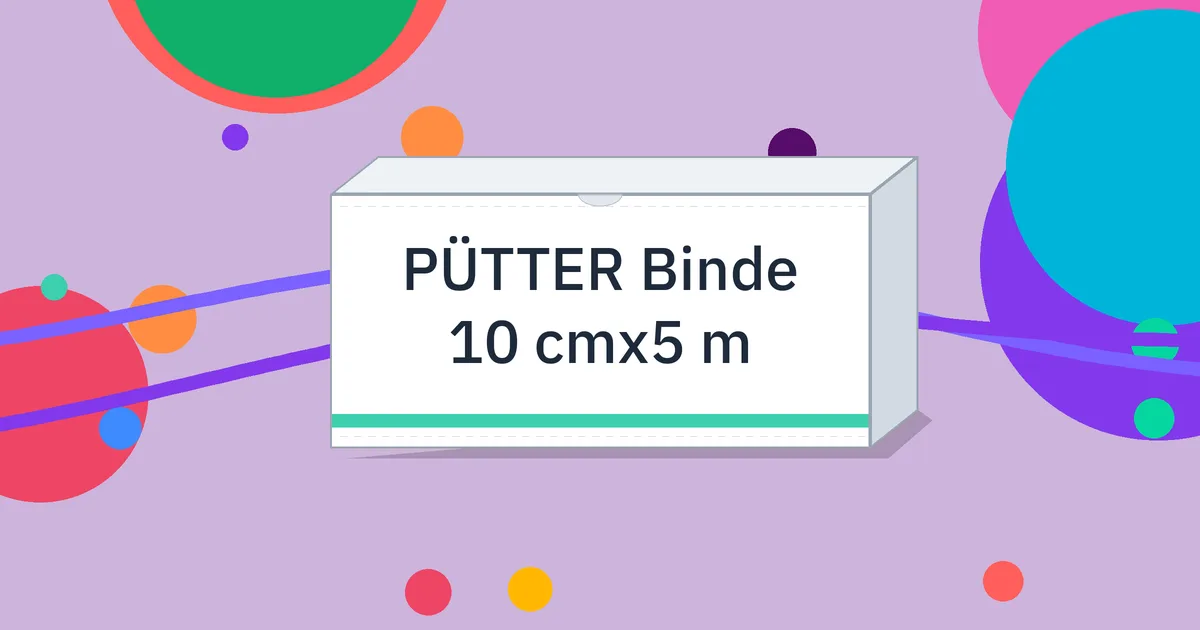Symbolbild: Packung mit der Aufschrift PÜTTER Binde 10 cmx5 m (PZN 17842223) – Verfügbarkeit und Bezug in Apotheken in Frankfurt am Main