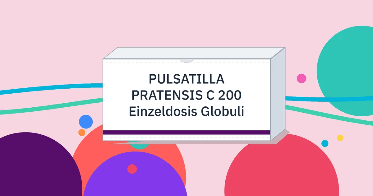 Symbolbild: Packung mit der Aufschrift PULSATILLA PRATENSIS C 200 Einzeldosis Globuli (PZN 01542890) – Verfügbarkeit und Bezug in Apotheken in Frankfurt am Main