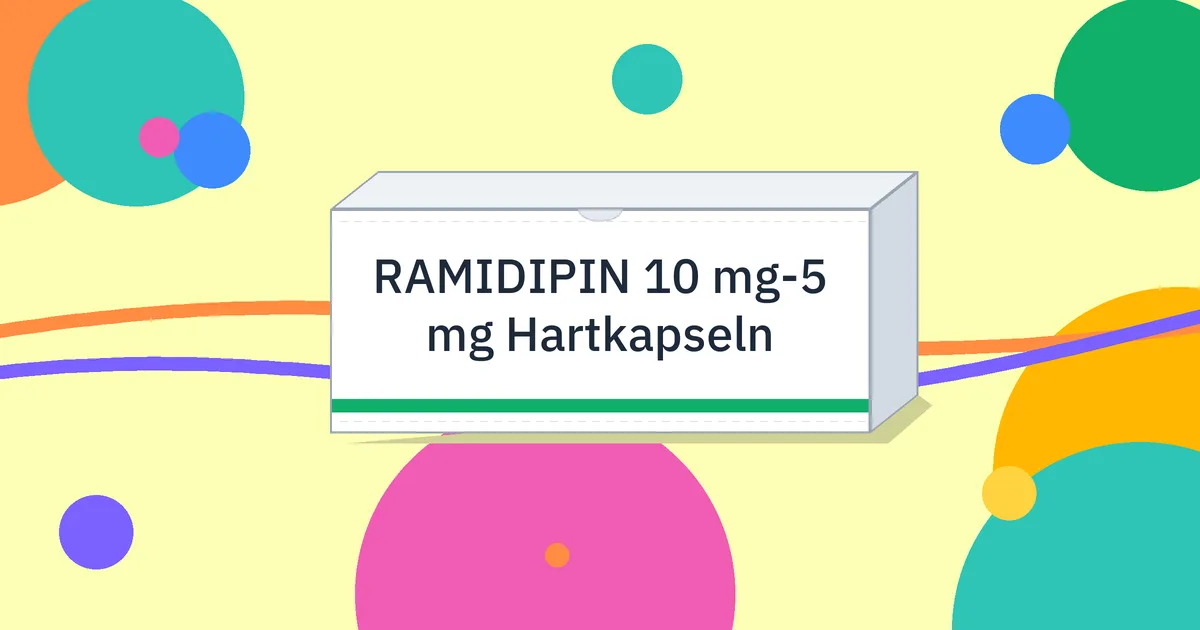 Symbolbild: Packung mit der Aufschrift RAMIDIPIN 10 mg-5 mg Hartkapseln (PZN 12520578) – Verfügbarkeit und Bezug in Apotheken in Frankfurt am Main
