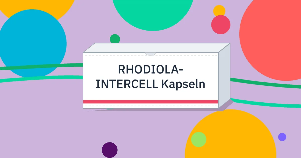 Symbolbild: Packung mit der Aufschrift RHODIOLA-INTERCELL Kapseln (PZN 10210276) – Verfügbarkeit und Bezug in Apotheken in Frankfurt am Main