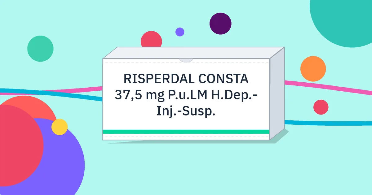Symbolbild: Packung mit der Aufschrift RISPERDAL CONSTA 37,5 mg P.u.LM H.Dep.-Inj.-Susp. (PZN 02331020) – Verfügbarkeit und Bezug in Apotheken in Frankfurt am Main