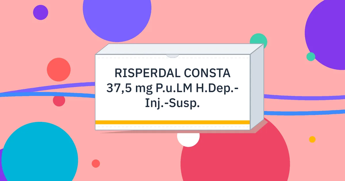 Symbolbild: Packung mit der Aufschrift RISPERDAL CONSTA 37,5 mg P.u.LM H.Dep.-Inj.-Susp. (PZN 06574742) – Verfügbarkeit und Bezug in Apotheken in Frankfurt am Main