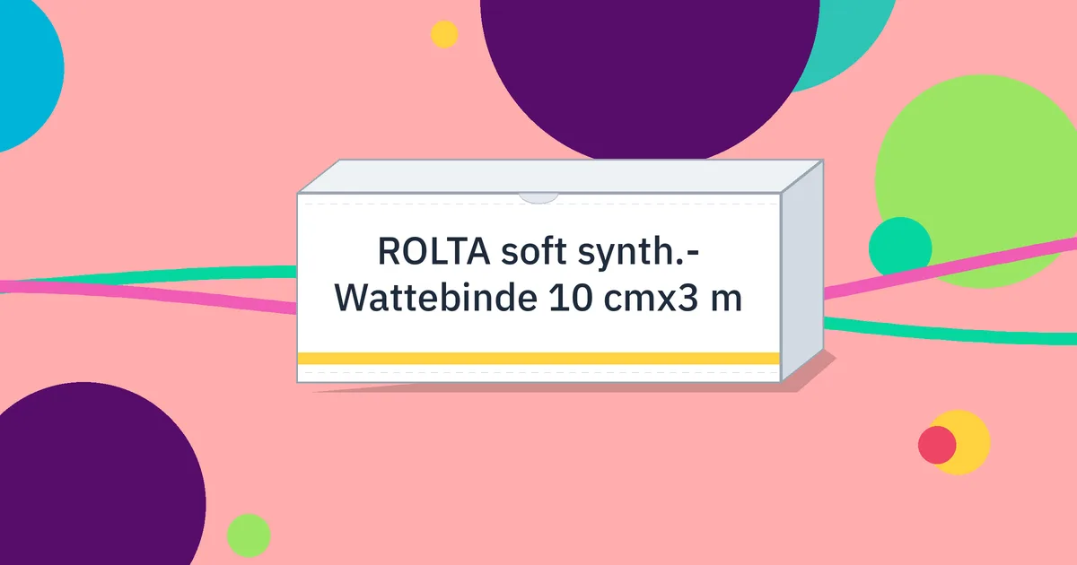 Symbolbild: Packung mit der Aufschrift ROLTA soft synth.-Wattebinde 10 cmx3 m (PZN 19785914) – Verfügbarkeit und Bezug in Apotheken in Frankfurt am Main