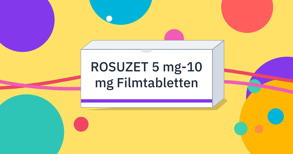 Symbolbild: Packung mit der Aufschrift ROSUZET 5 mg-10 mg Filmtabletten (PZN 19129920) – Verfügbarkeit und Bezug in Apotheken in Frankfurt am Main