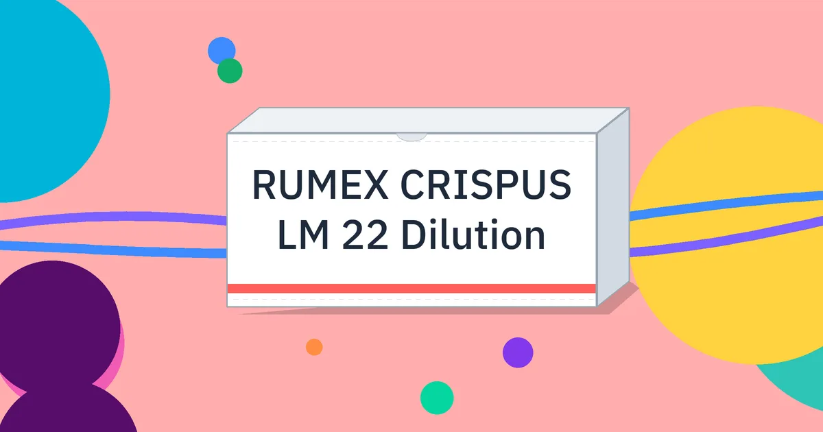 Symbolbild: Packung mit der Aufschrift RUMEX CRISPUS LM 22 Dilution (PZN 13172889) – Verfügbarkeit und Bezug in Apotheken in Frankfurt am Main