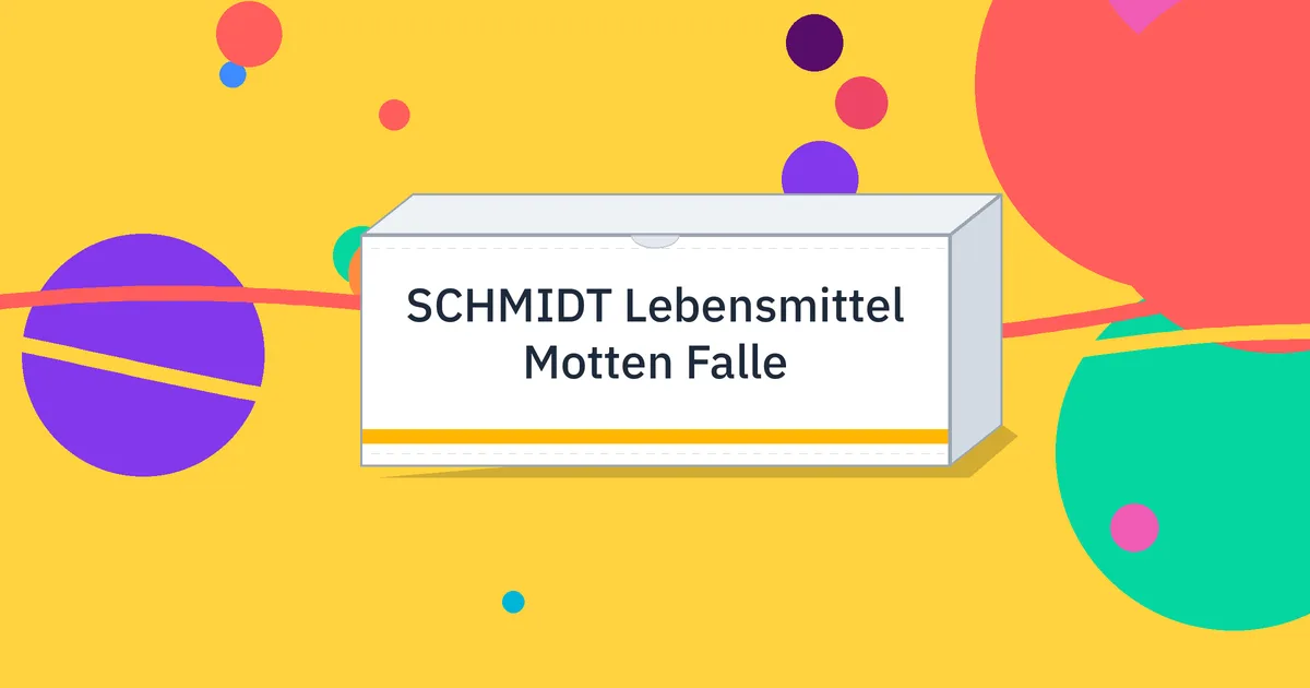 Symbolbild: Packung mit der Aufschrift SCHMIDT Lebensmittel Motten Falle (PZN 07186769) – Verfügbarkeit und Bezug in Apotheken in Frankfurt am Main