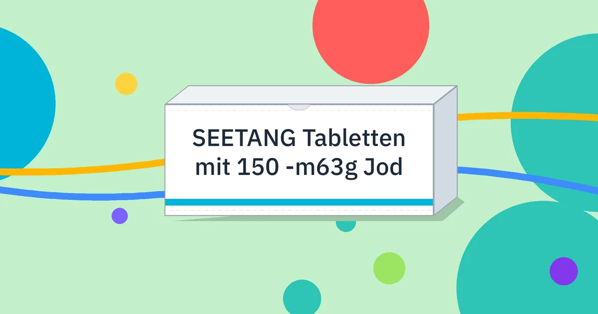 Symbolbild: Packung mit der Aufschrift SEETANG Tabletten mit 150 -m63g Jod (PZN 11721731) – Verfügbarkeit und Bezug in Apotheken in Frankfurt am Main