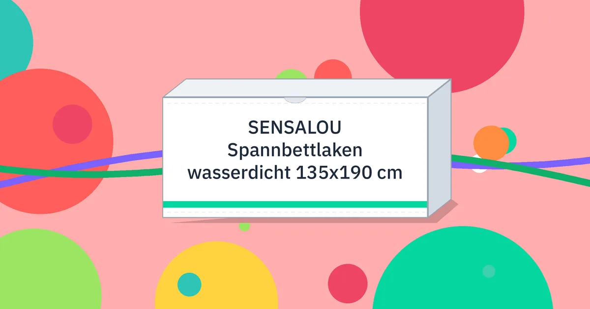 Symbolbild: Packung mit der Aufschrift SENSALOU Spannbettlaken wasserdicht 135x190 cm (PZN 20725863) – Verfügbarkeit und Bezug in Apotheken in Frankfurt am Main