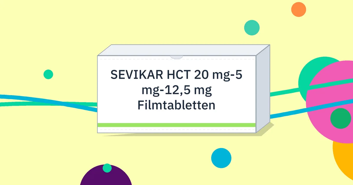 Symbolbild: Packung mit der Aufschrift SEVIKAR HCT 20 mg-5 mg-12,5 mg Filmtabletten (PZN 16696920) – Verfügbarkeit und Bezug in Apotheken in Frankfurt am Main